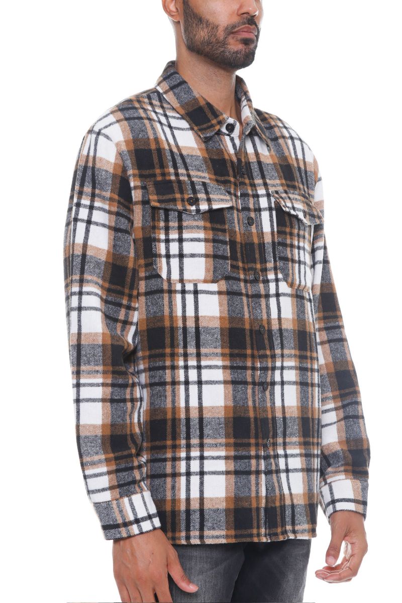 WEIV Rhide Soft Flannel Shacket FL506-KHAKI - Karmaloop