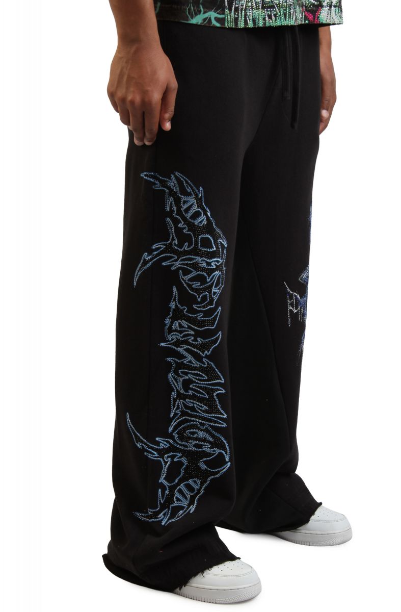 AFFLICTION TOXIC WRATH WIDE LEG PANT A30970-BK - Karmaloop