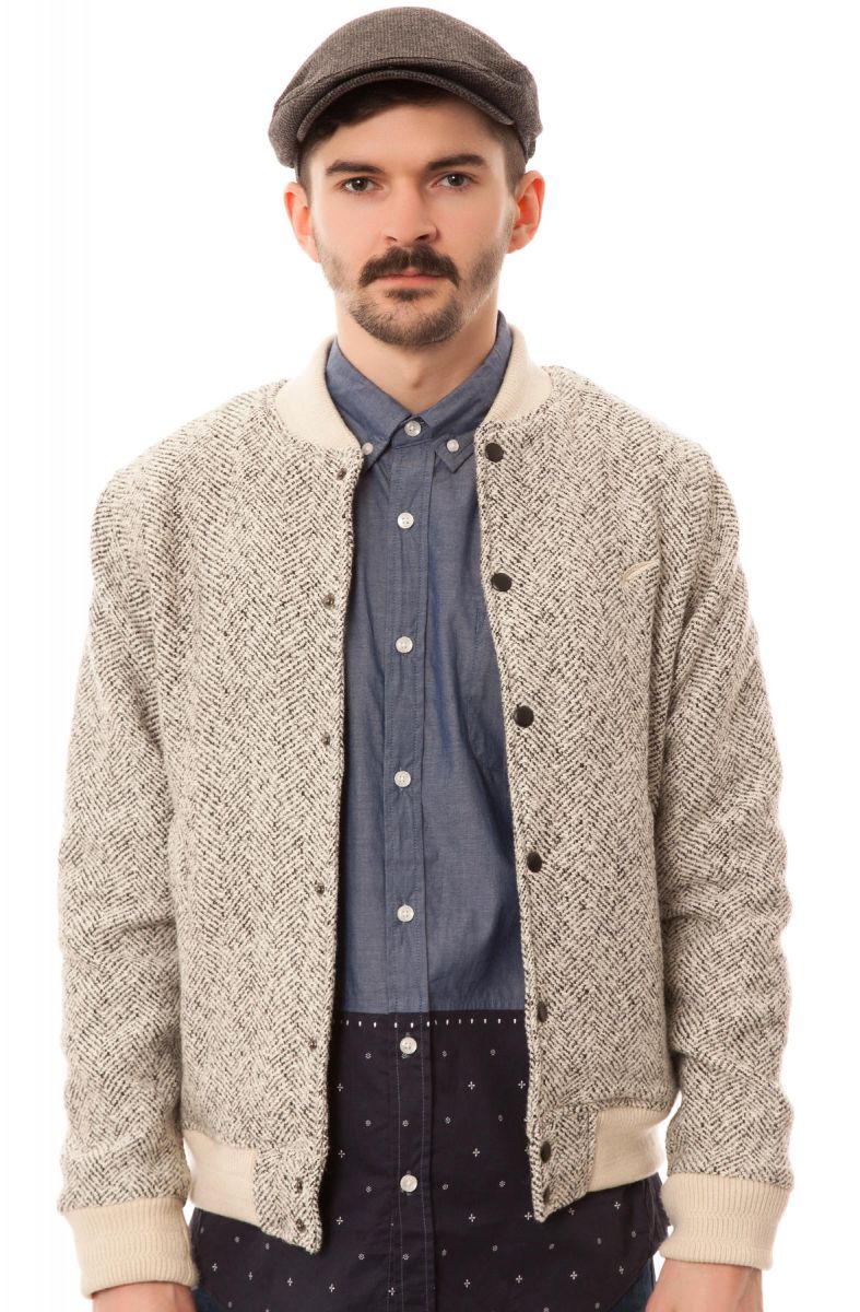 PUBLISH The Johansen Baseball Jacket in Light Grey P1305080-LGY - PLNDR