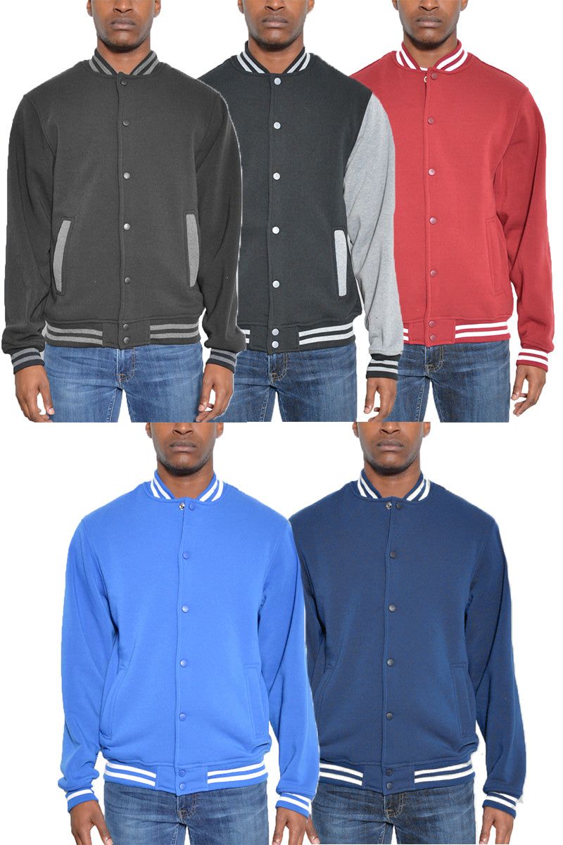 WEIV Fleece Varsity Jacket VA001-REDWHITE - Karmaloop