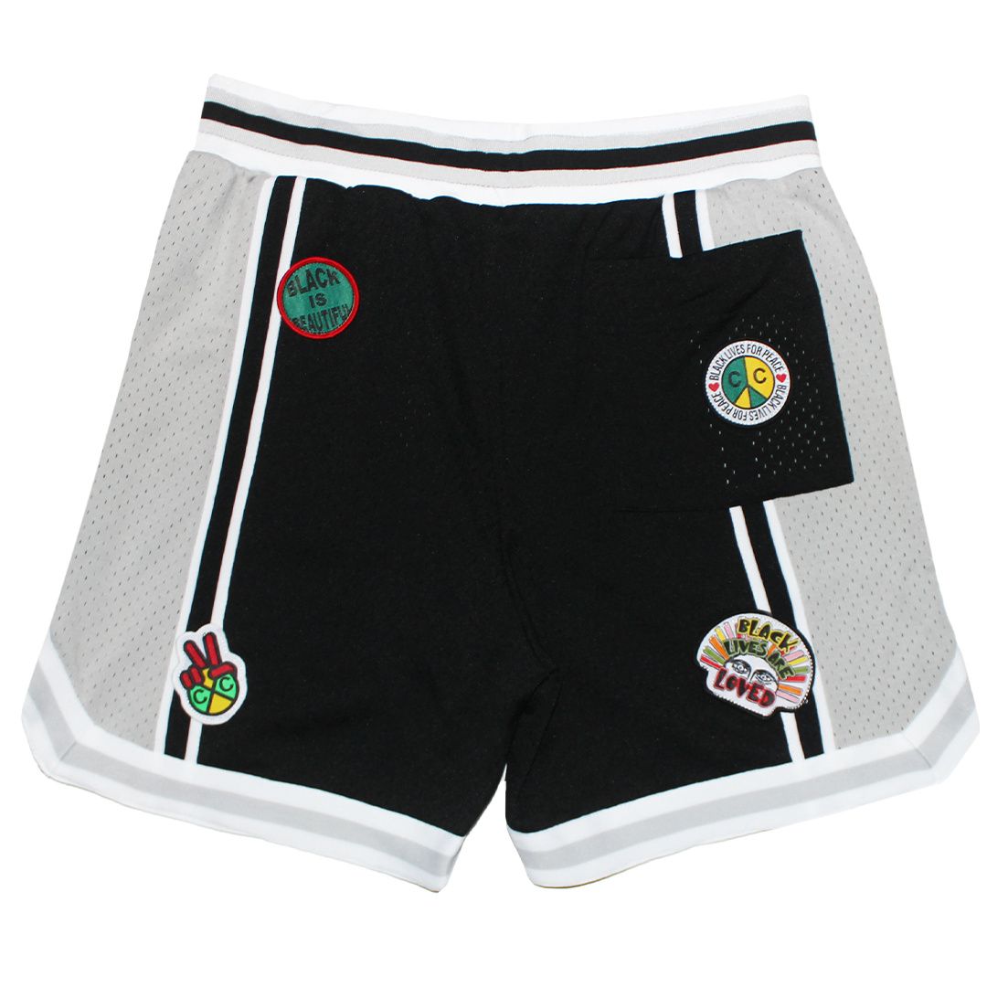 CROSS COLOURS Patches Short - Black/Grey C92115PAT-MUL - Karmaloop