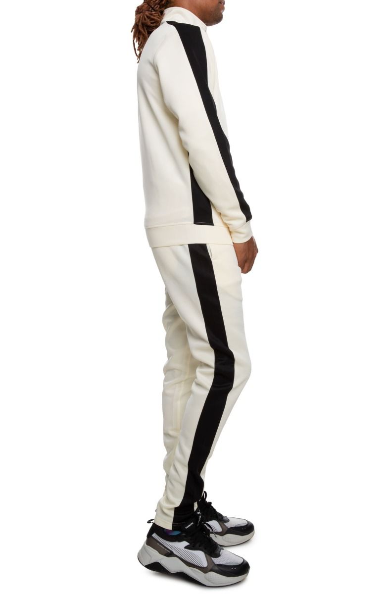 FBRK Track Suit Set in Cream tracksetcreamblk - Karmaloop