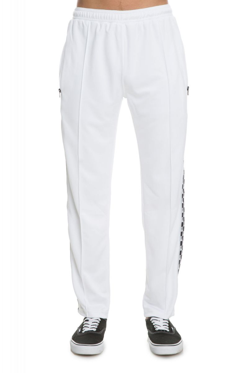 10 DEEP The Checkered Flag Track Pants in White 173TD1201-WHT - Karmaloop