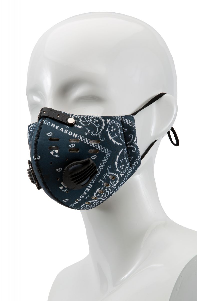 REASON Bandana Vented Mask FM-21NAVY - Karmaloop