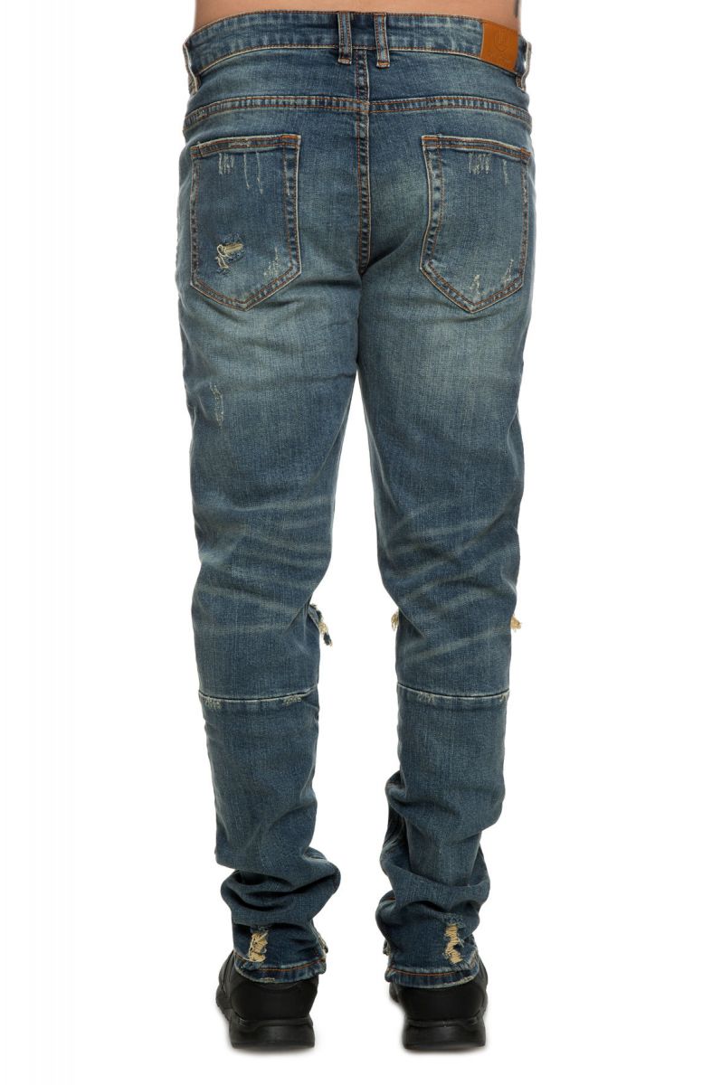 CRYSP The Ripped Pacific Denim in Vintage Blue PAC-17-VBLU - Karmaloop