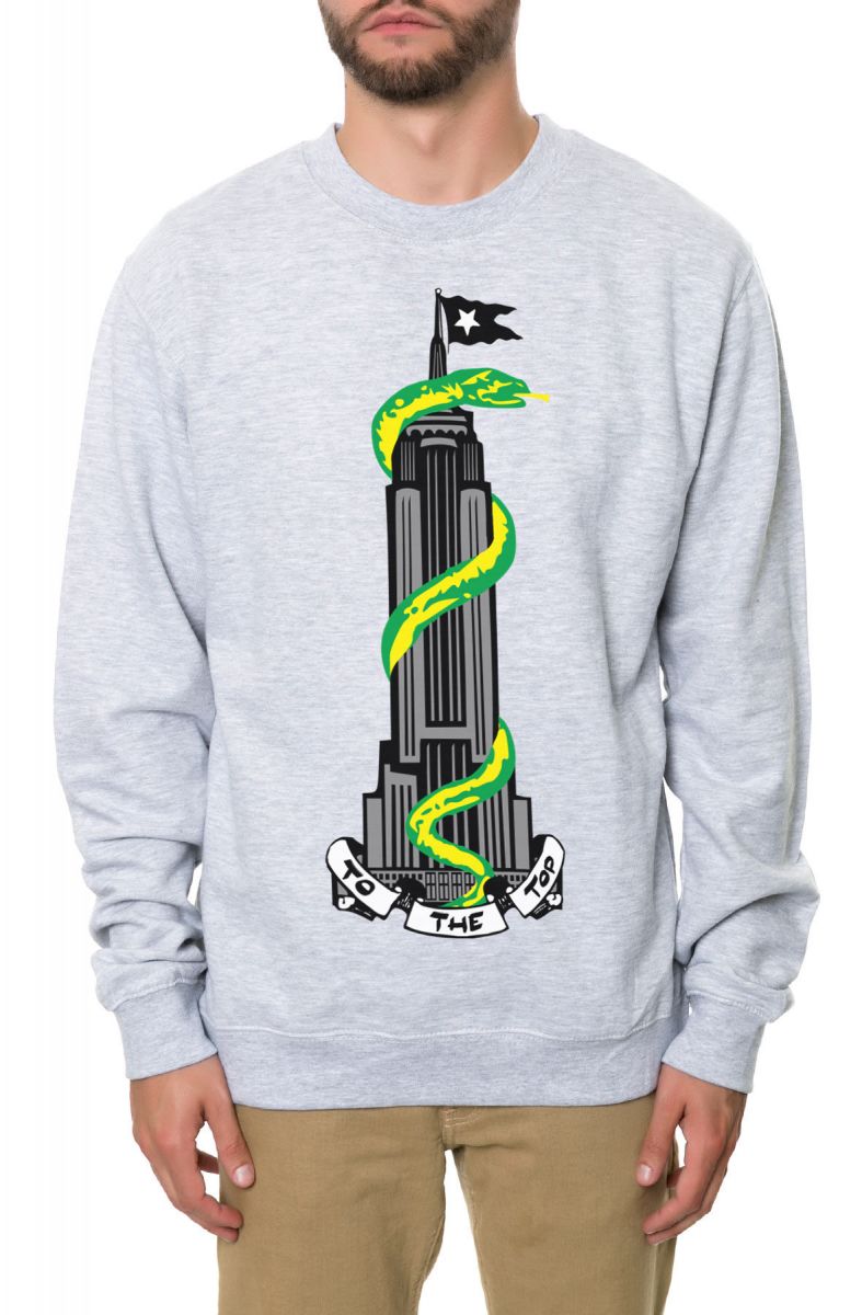 STREET VAULT The Empire Snake Crewneck Sweatshirt in Heather Grey SV ...