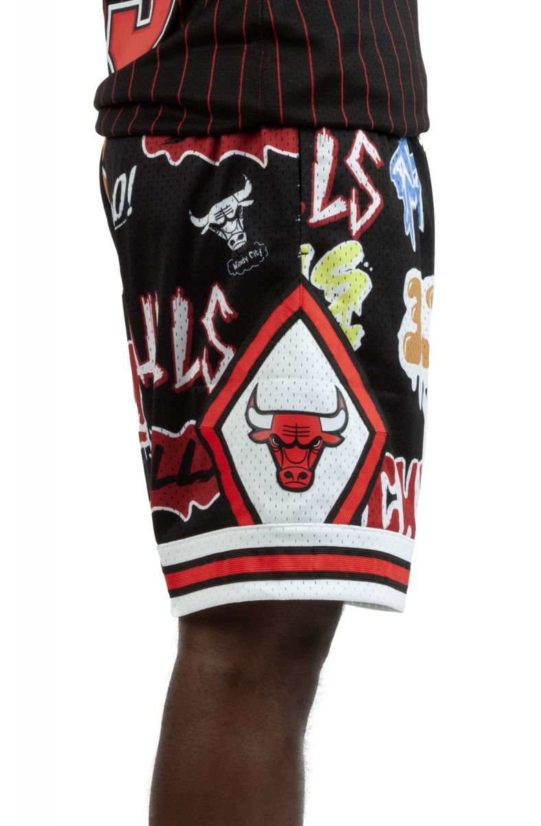 MITCHELL & NESS NBA SLAP STICKER SWINGMAN SHORTS PFSW4769-CBU97PPPBLCK ...