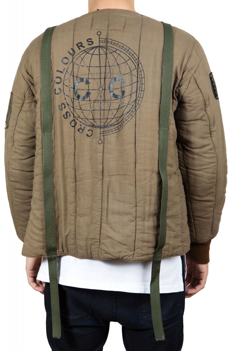 CROSS COLOURS The Vintage Puff Liner in Olive Drab M61488PF-ODB - PLNDR