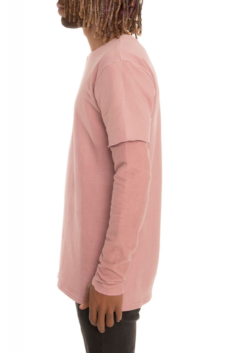 HIGH CALIBER The Double Layer LS French Terry Shirt in Plum HC-FTDBL ...