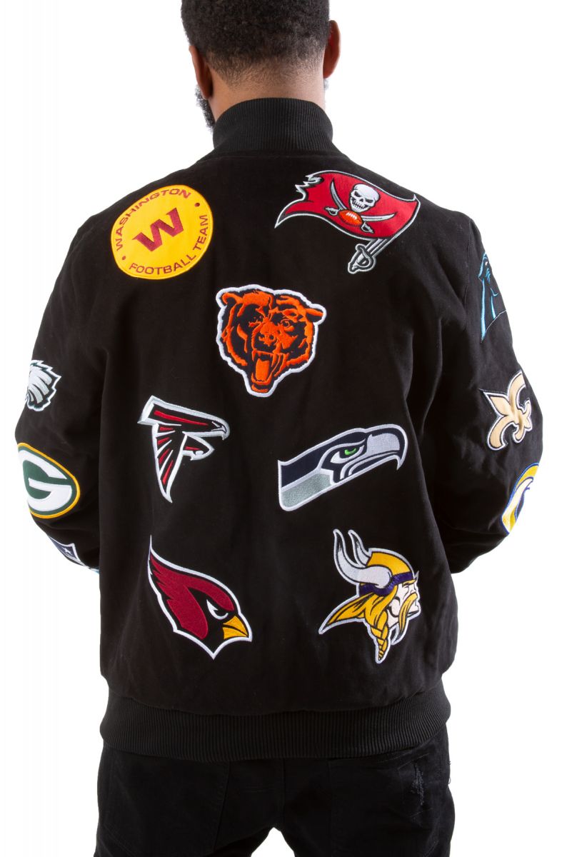 STARTER NFL Collage Patch Jacket LA10B646-BLK - Karmaloop