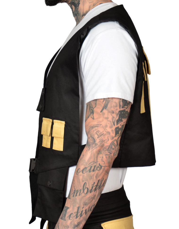 HIDEOUT Technical Chest Vest HDTCLTHNG-D7902E-BLACK - Karmaloop