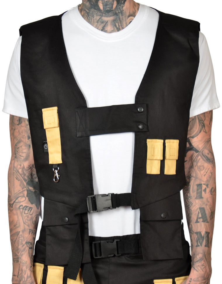 HIDEOUT Technical Chest Vest HDTCLTHNG-D7902E-BLACK - Karmaloop