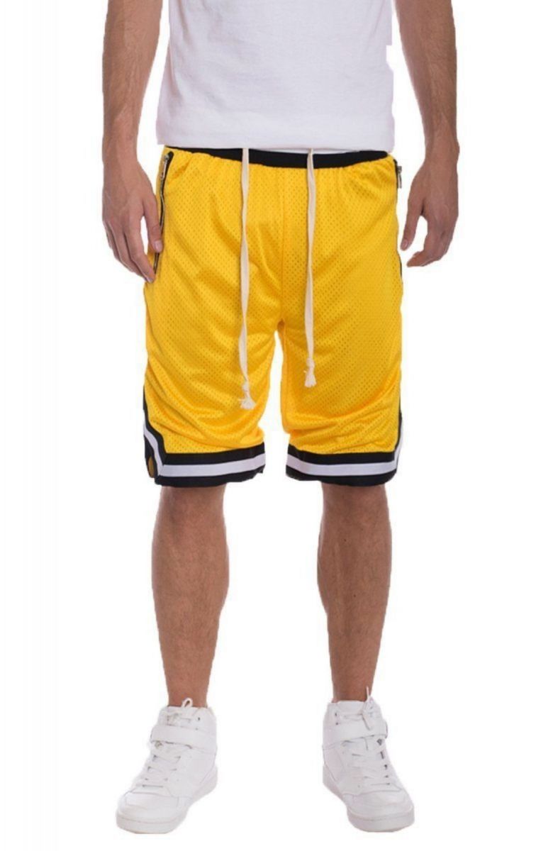 SEIZE&DESIST Edwom Double Mesh Shorts - Yellow SP0331-YELLOW - Karmaloop