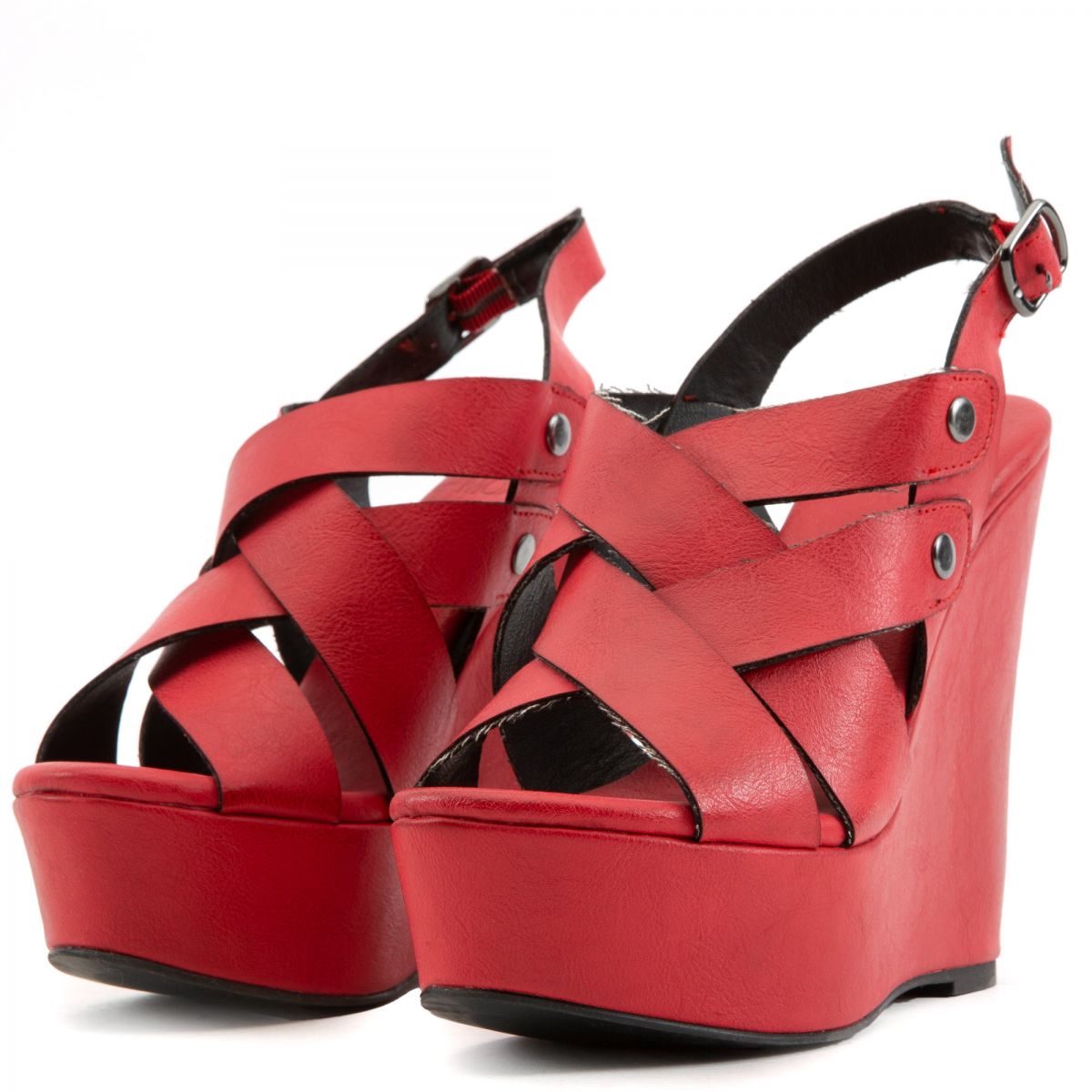 MOJO MOXY Petty Red Wedges PETTY RED - Karmaloop