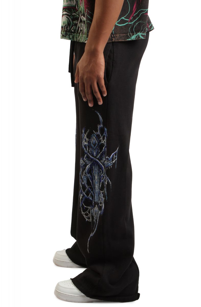 AFFLICTION TOXIC WRATH WIDE LEG PANT A30970-BK - Karmaloop