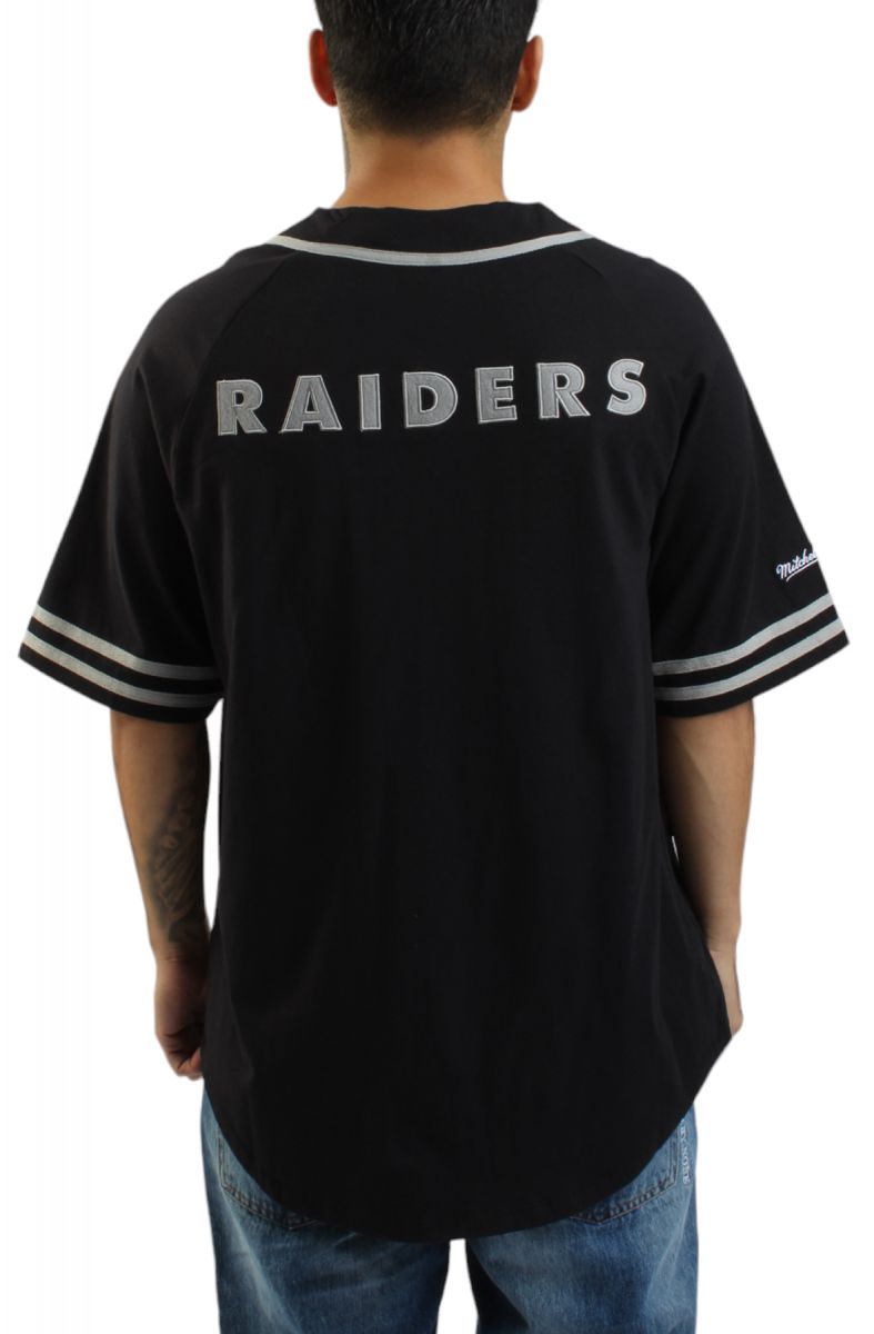 MITCHELL & NESS Raiders Baseball Jersey TBTF6700-ORAYYPPPBLCK - Karmaloop