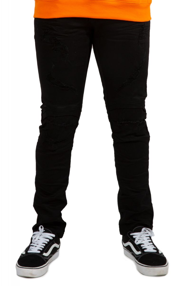 SMOKE RISE Sean Knee Panel Jean JP20223-BLK - Karmaloop