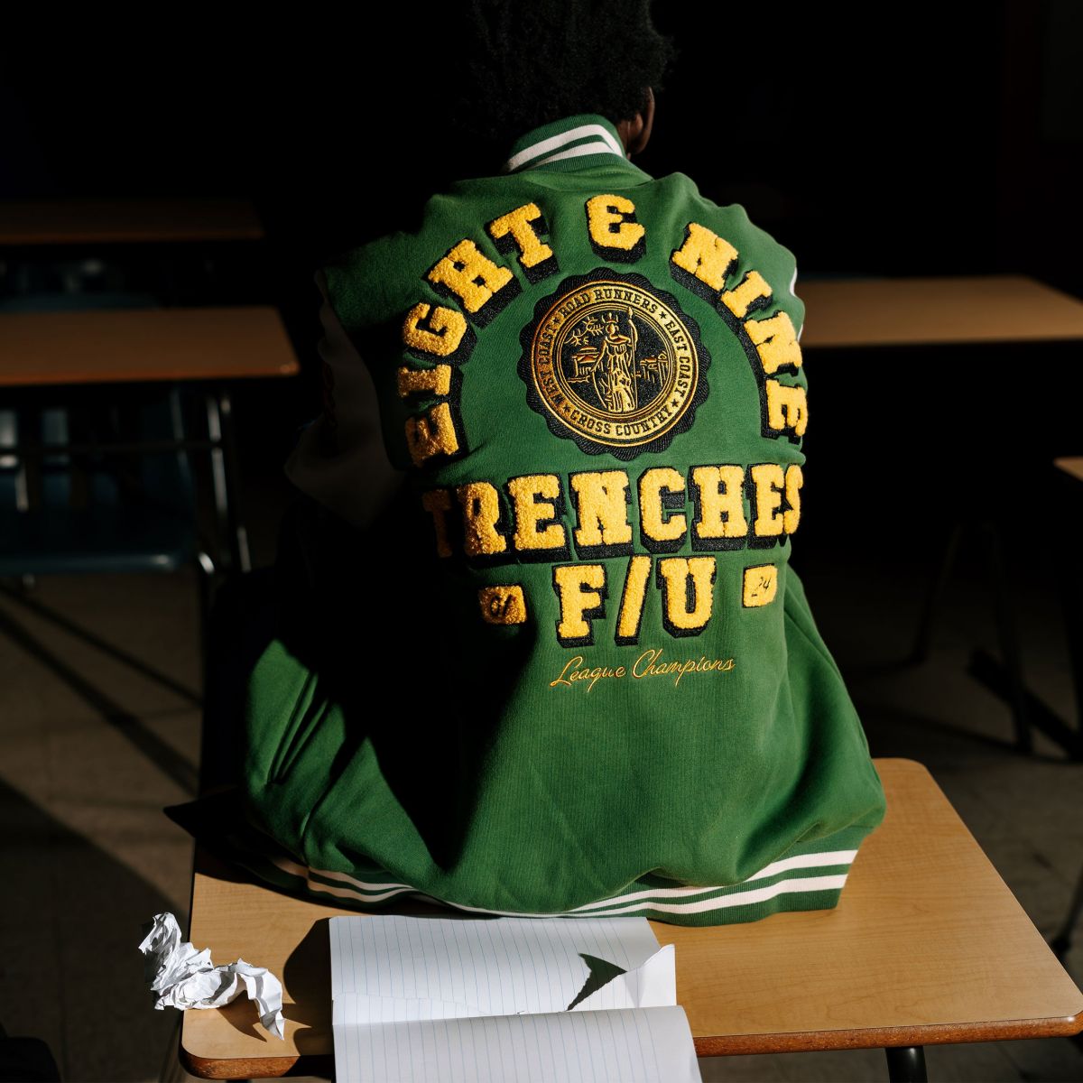 8&9 MFG CO. Knocks Letterman Jacket JKKNCGRN-GREEN - Karmaloop