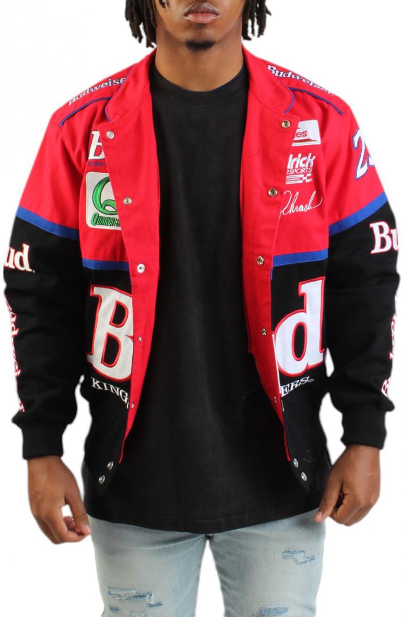 JH DESIGN Budweiser Racing Jacket KSH303BUD4-BLKRED - Karmaloop
