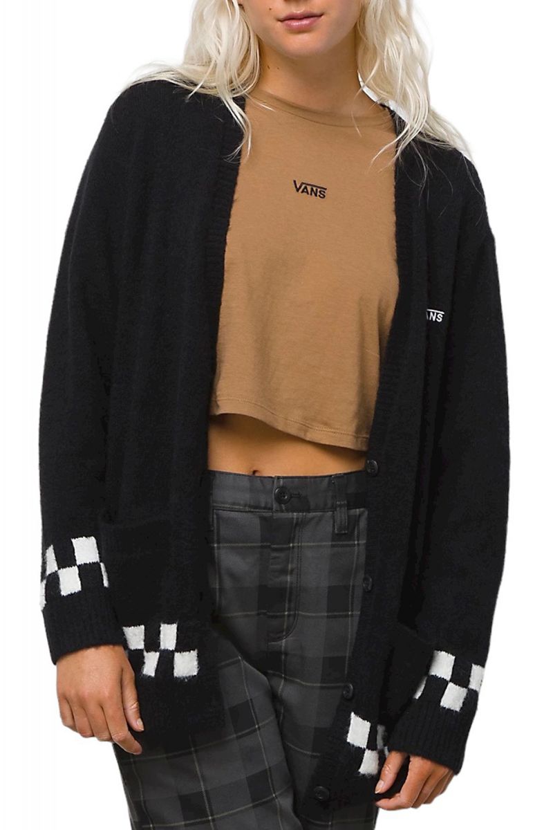 VANS Lowcheck Cardigan Sweater VN00042NBLK1 - Karmaloop