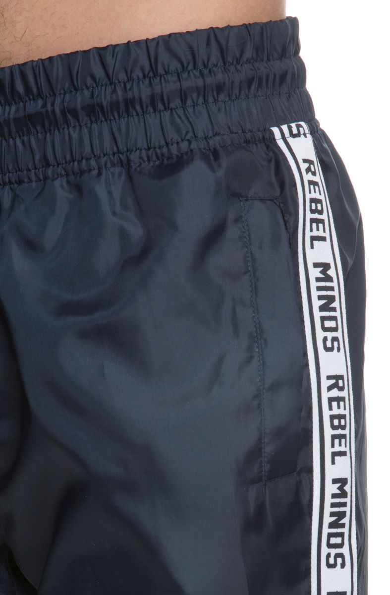 REBEL MINDS The Retro OG Nylon Swisher Jogger Sweats in Navy and Red 81 ...