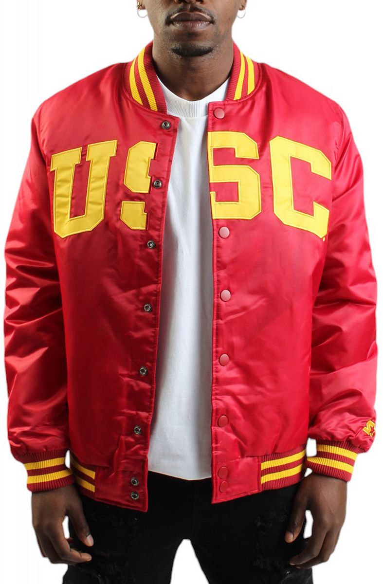 STARTER NCAA USC Satin Varsity Jacket LS420494 USC - Karmaloop