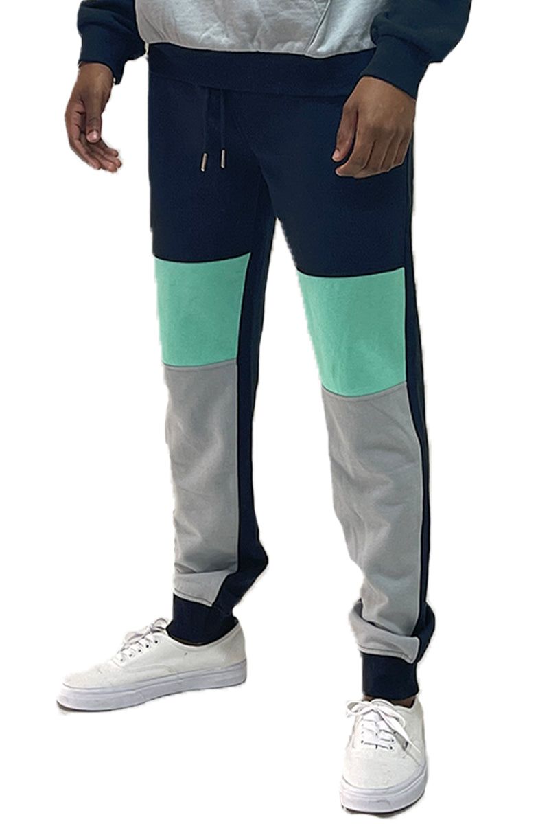 WEIV Color Block Cotton Sweat Pants WP121X-BLACKCABBAGE - Karmaloop