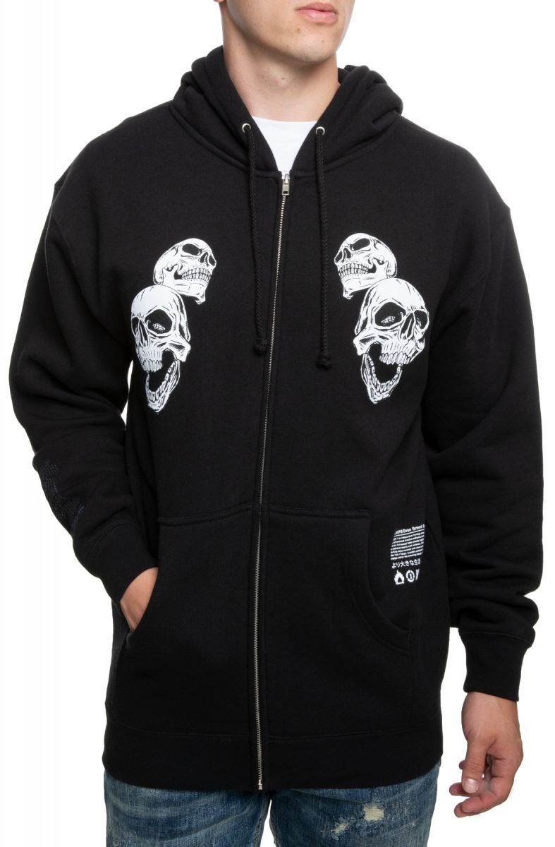 10 DEEP Biohazard Zip Hoodie in Black 192TD0011 - Karmaloop