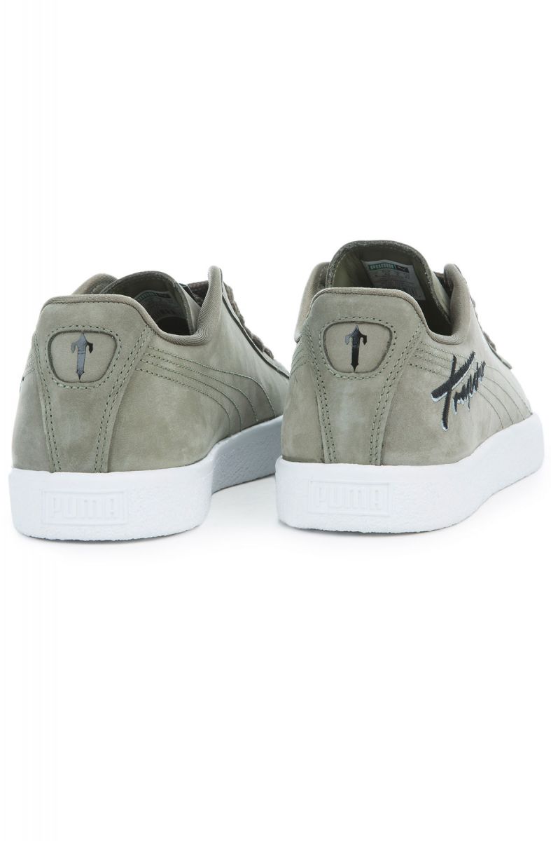 PUMA The Puma x Trapstar Clyde Sneaker in Burnt Olive 36298902-OLV ...
