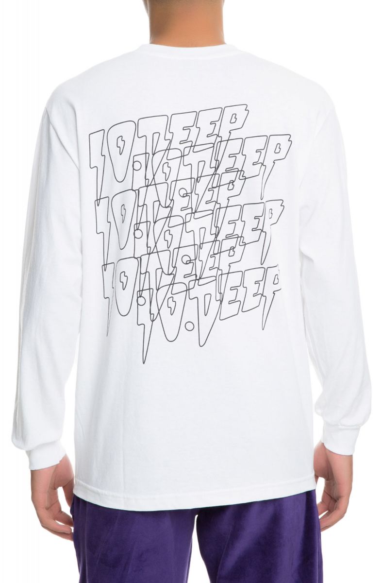 10 DEEP The Double Vision Long Sleeve Tee in White 173TD4106-WHT ...