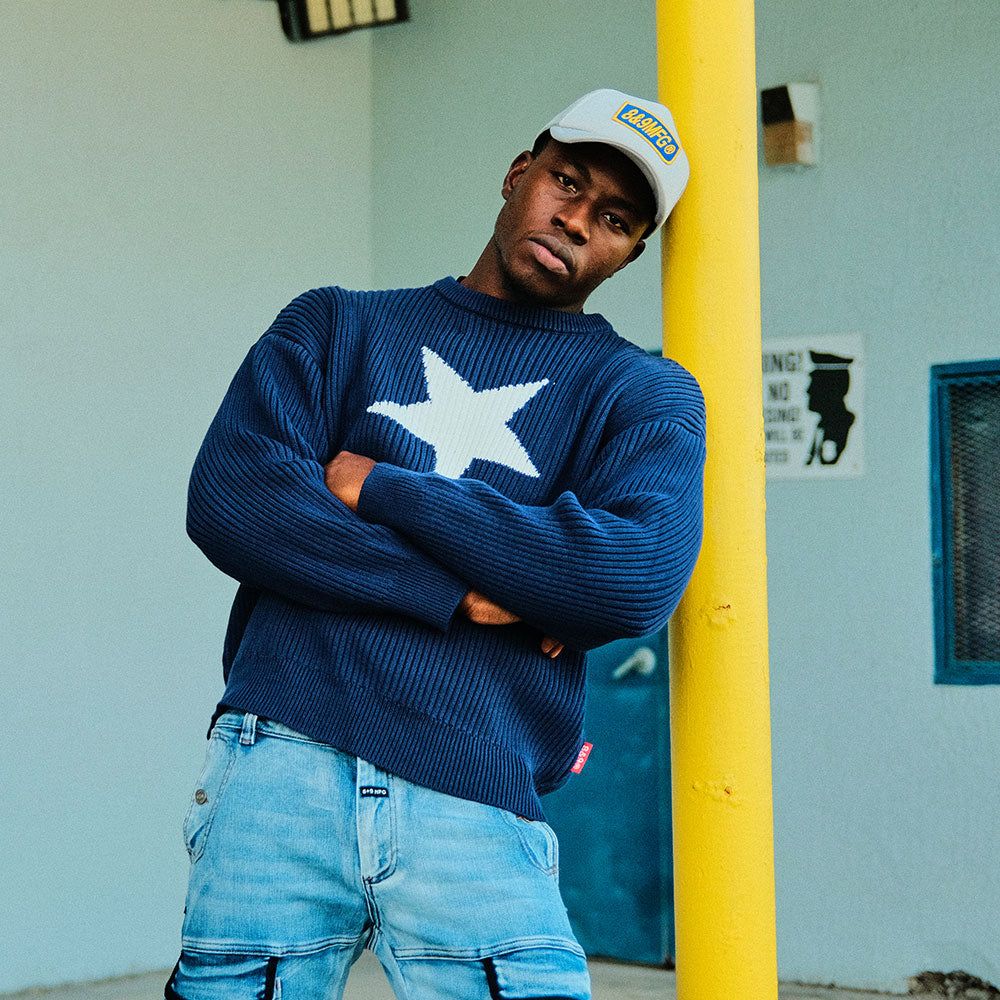 8&9 MFG CO. Zero Woven Sweater Navy CRZERNVY-NAVY - Karmaloop