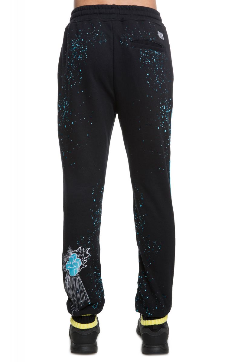 PINK DOLPHIN The Drip Drip Sweatpants in Black AF21807DDPBL - PLNDR