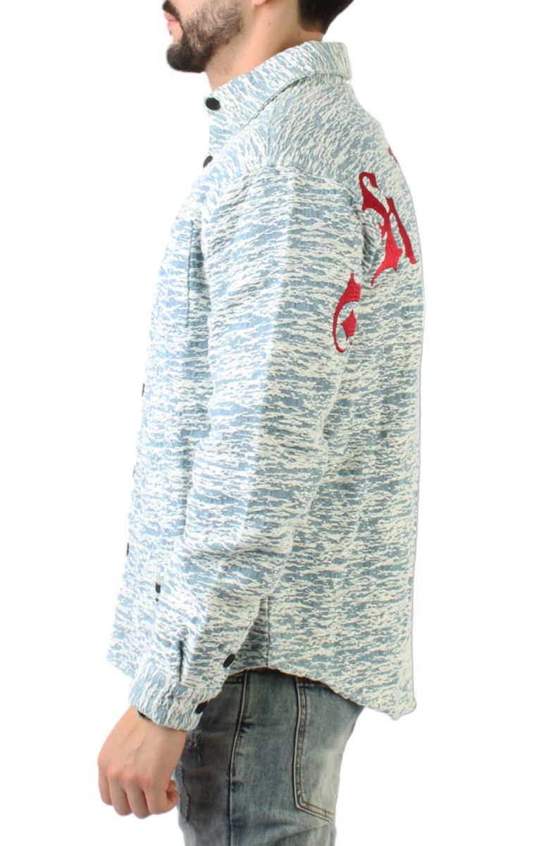 KLEEP ROX Mixed Jacquard Denim Shirt KW-5180M.INDIGO - Karmaloop