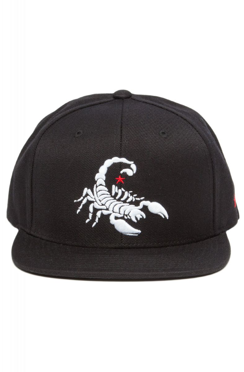 SSUR Hat Scorpion 6 Panel Snapback Black