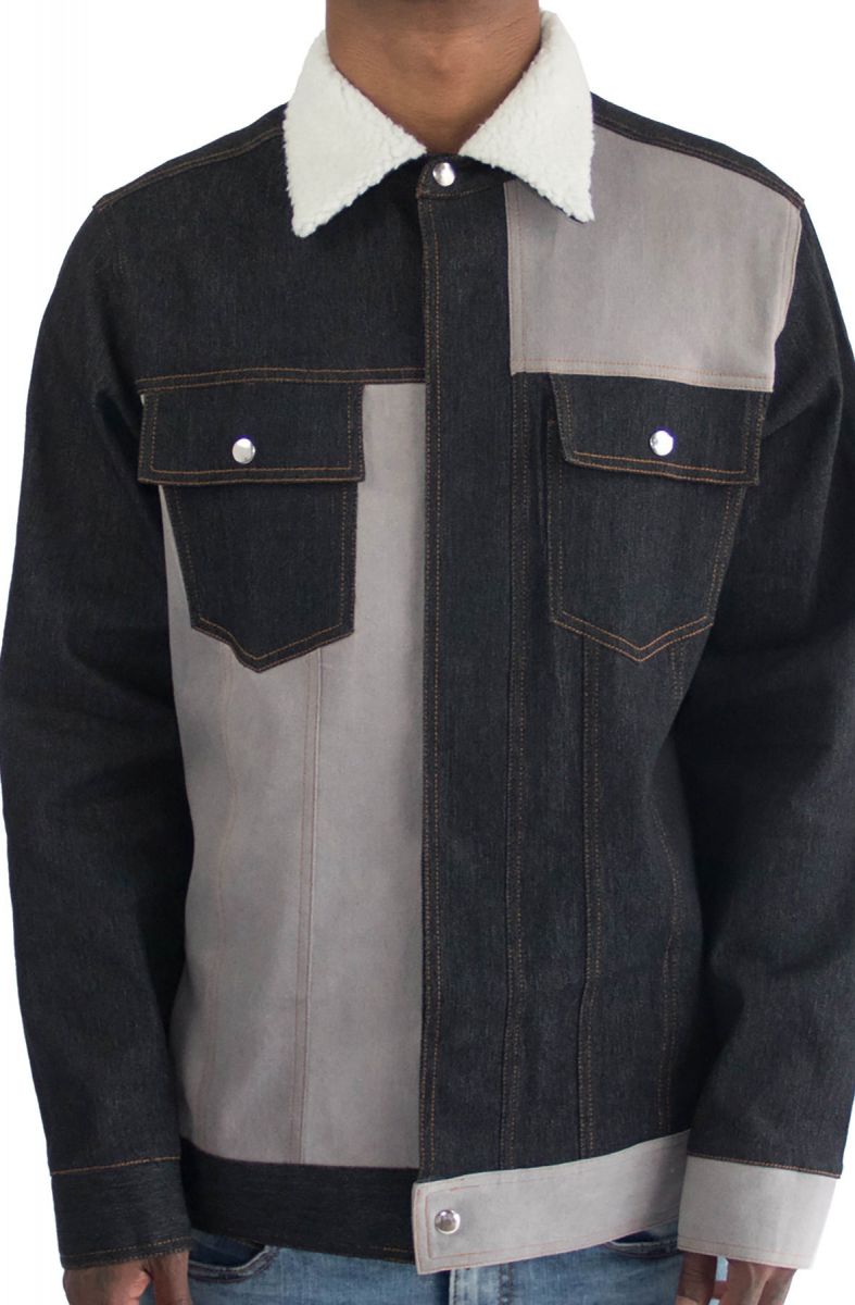THE HIDEOUT CLOTHING Patched Denim Jacket PATCHEDDENIMJACKETBLACK ...