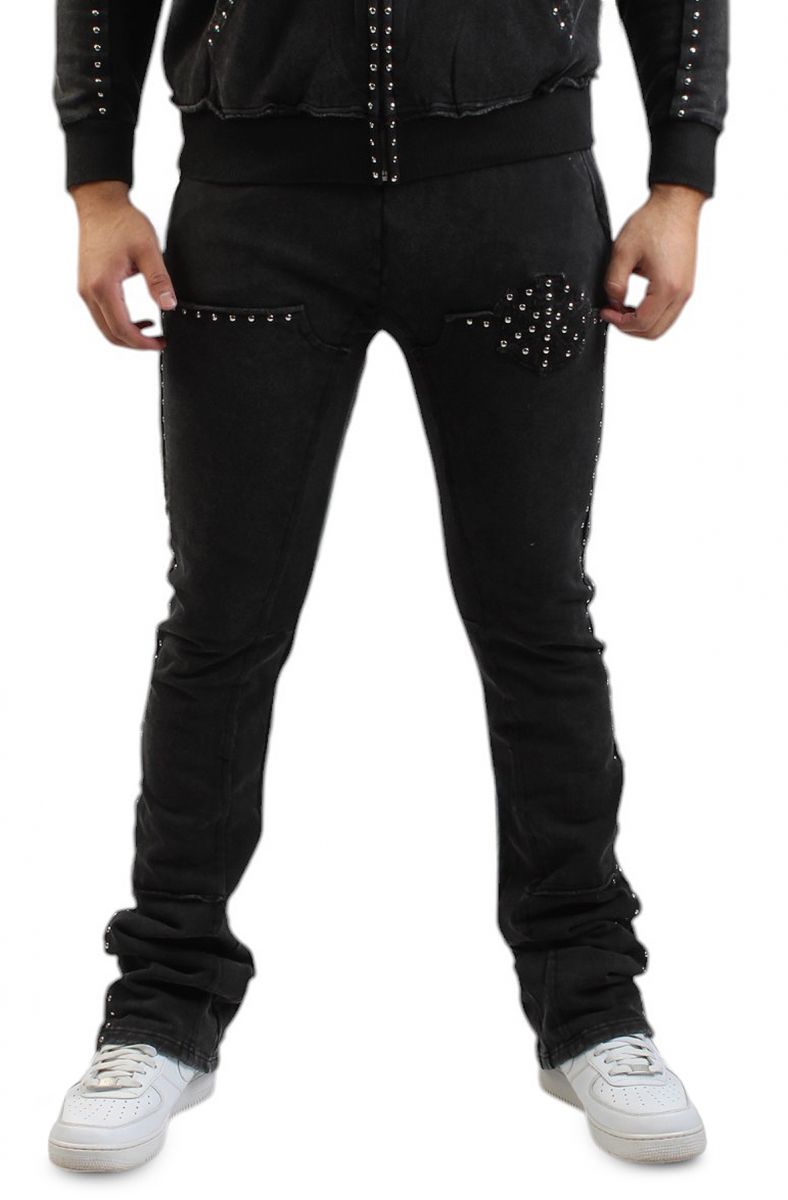 HUDSON METAL 385GSM FLARE JOGGER 539BLK - Karmaloop