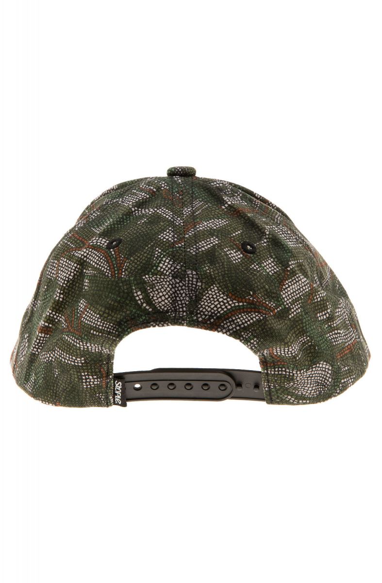 Staple Hat Mosaic Pigeon Snapback Olive Green