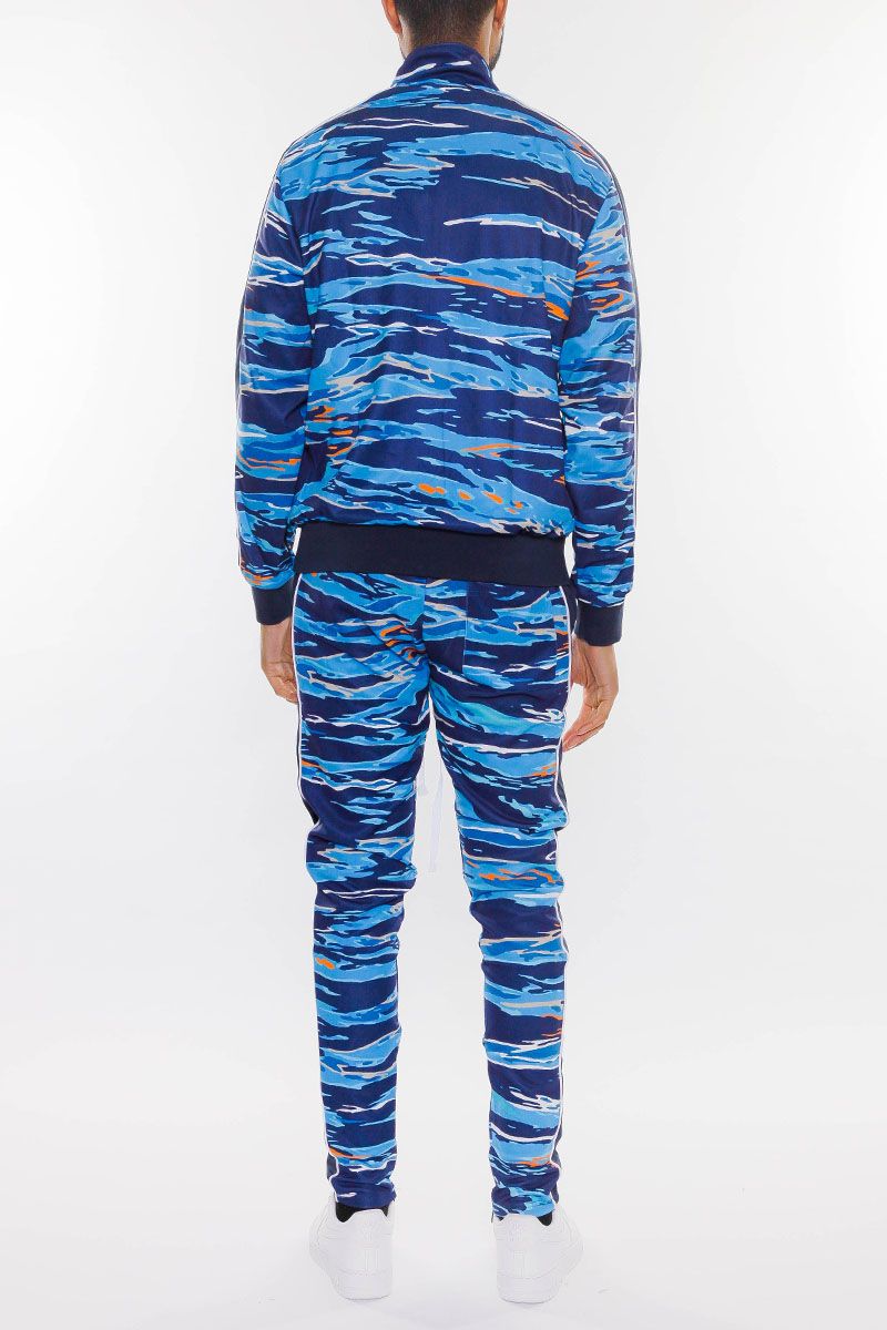 WEIV Catch Print Track Suit SET0510-0710-BLUE - Karmaloop