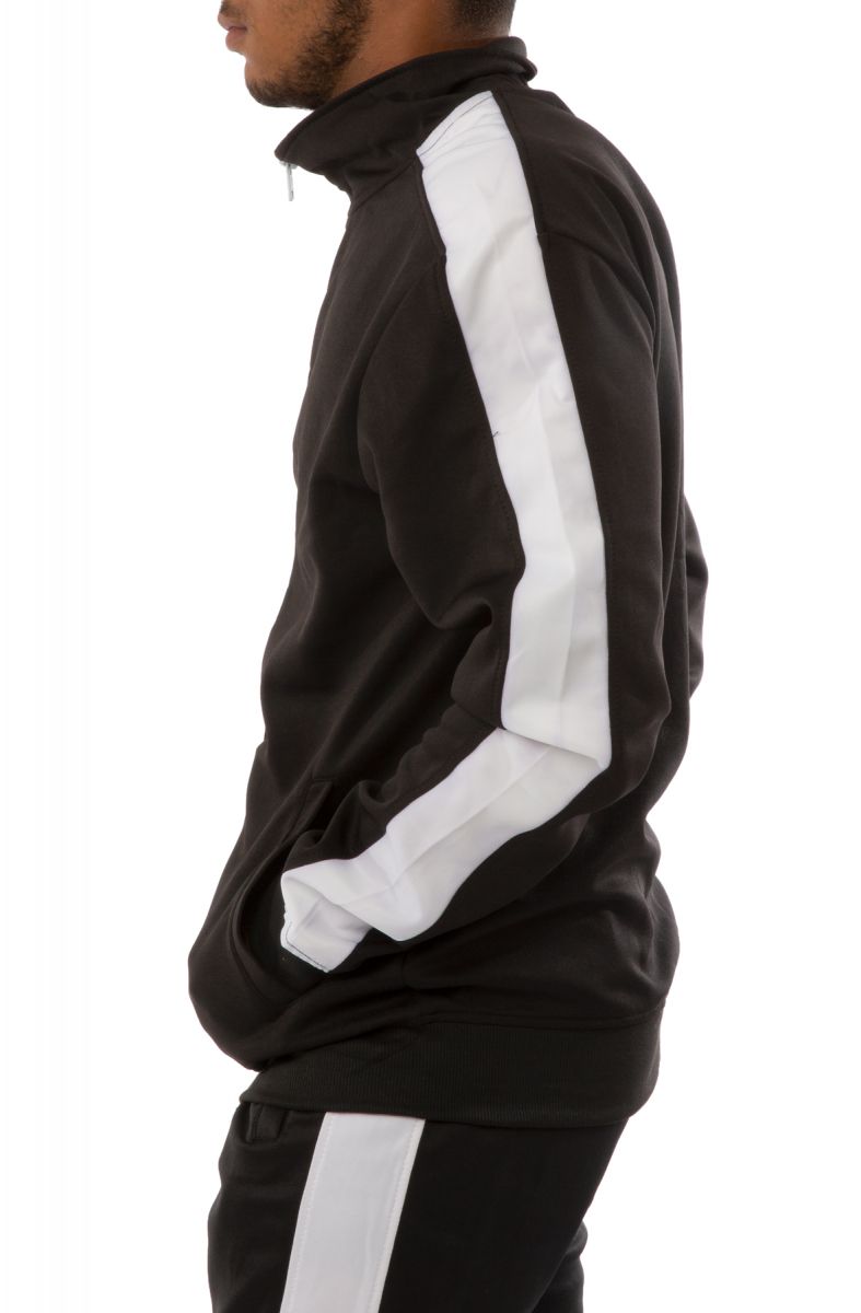 BLEECKER AND MERCER Bleecker Track Jacket F805-BLKWH - Karmaloop