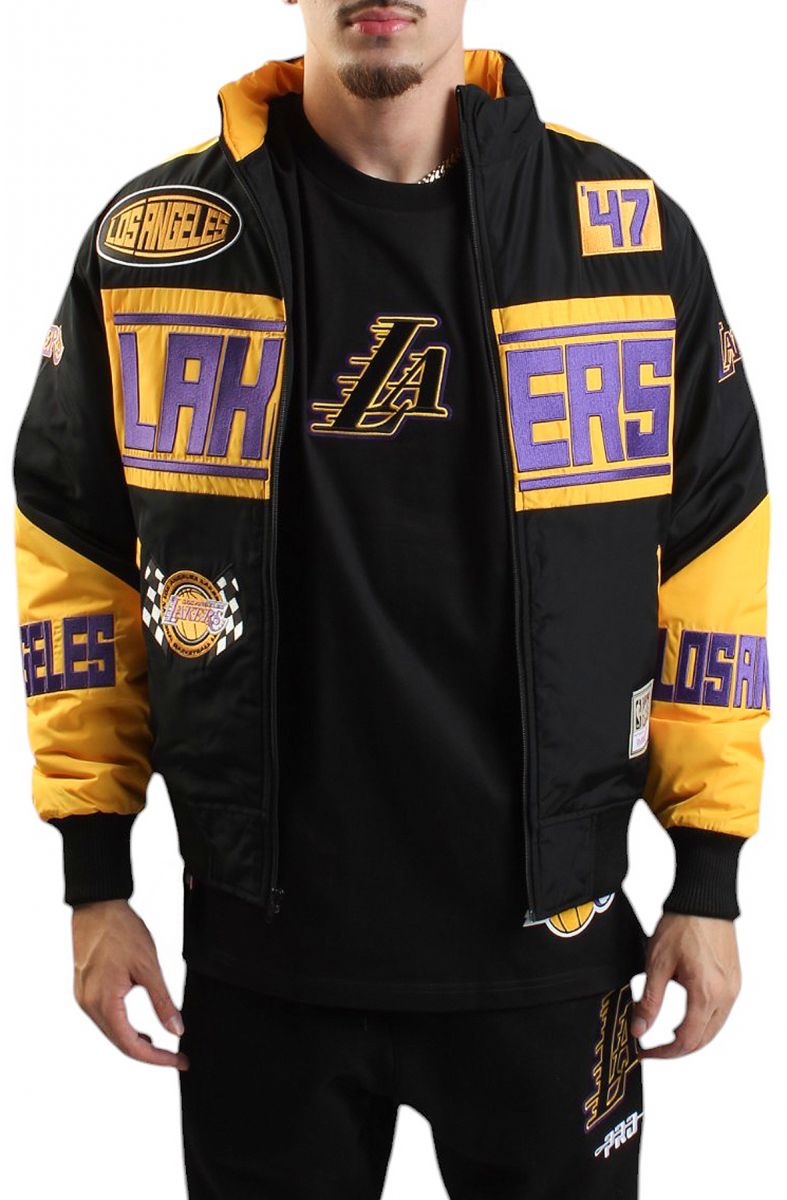 MITCHELL & NESS NBA Speedway Unisex Jacket JK8166-LALBLCK - Karmaloop