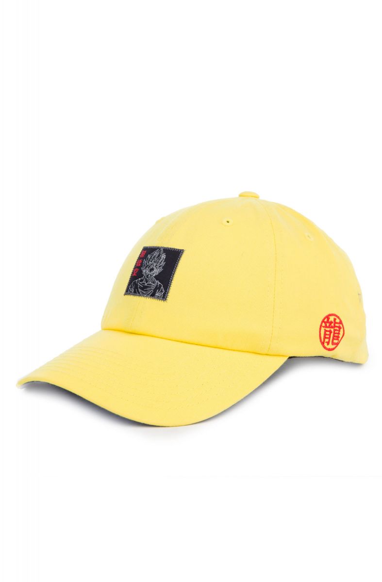 PRIMITIVE x Dragon Ball Z DBZ Goku Reflective Dad Hat in Yellow ...
