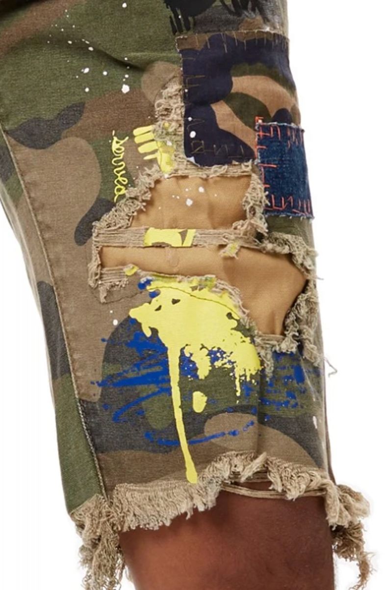 SMOKE RISE Splatter Camo Shorts JS20247-CAMO - Karmaloop