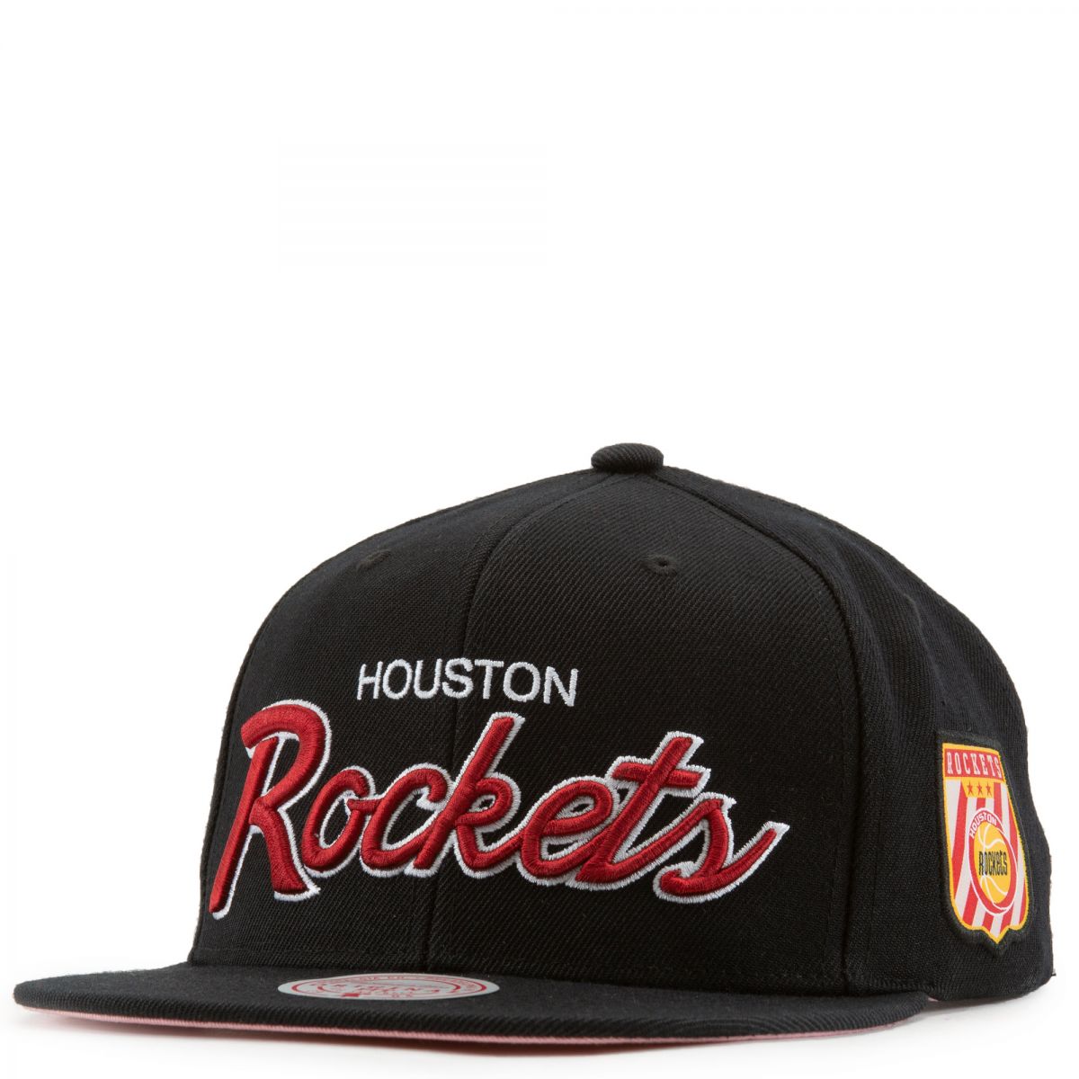MITCHELL & NESS Houston Rockets Pink Under Script Snapback Hat ...