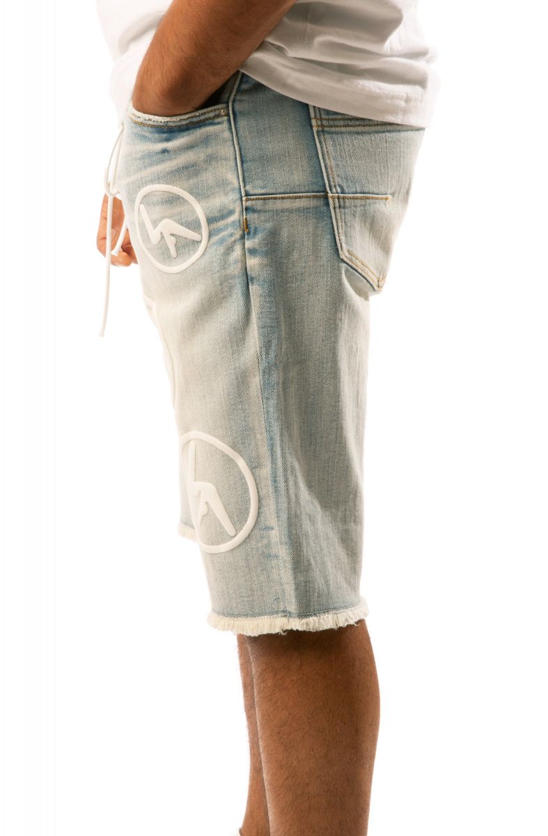 LIFTED ANCHORS Aphex Puff Print Denim Shorts LASP221-48 - Karmaloop