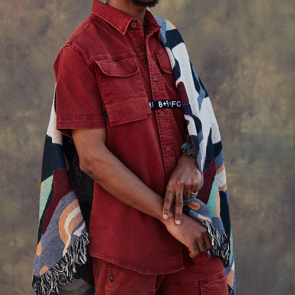 8&9 MFG CO. Strapped Up Vintage Button Up Shirt Rust 8A9-E50749 - Karmaloop