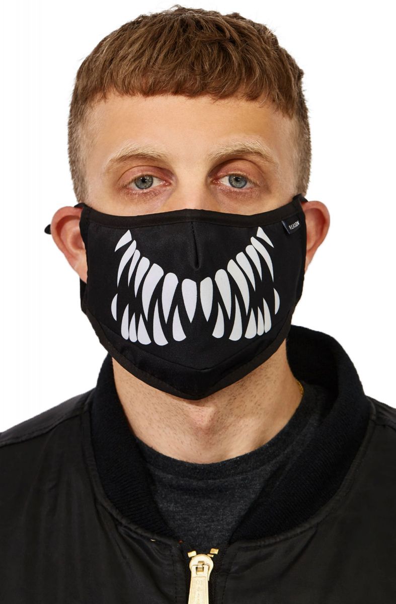 REASON Black Bite Face Mask FM-11BITE - Karmaloop