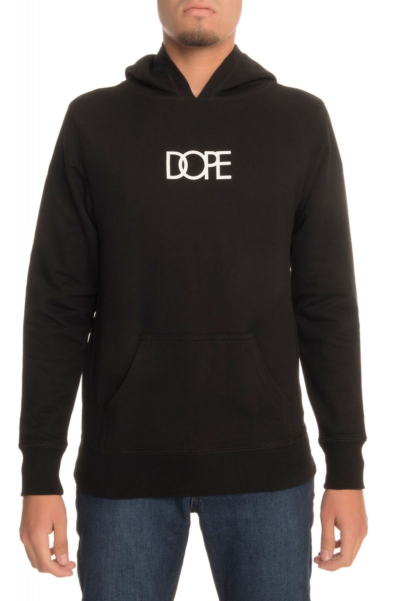 DOPE The Logo Pullover Hoodie in Black D0914-J200-BK - Karmaloop