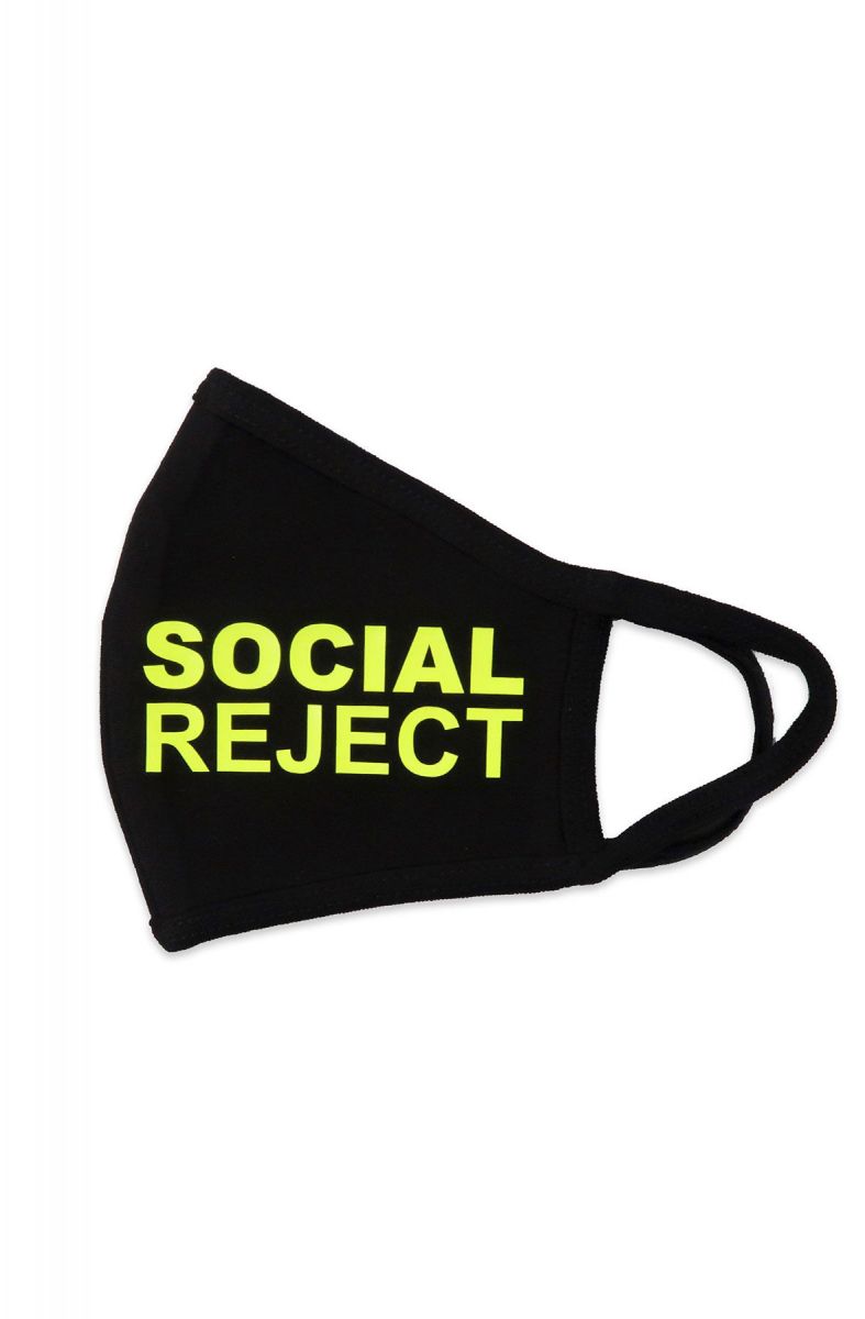 KILOS TO PARIS Social Reject Mask in Black and Neon Yellow ...