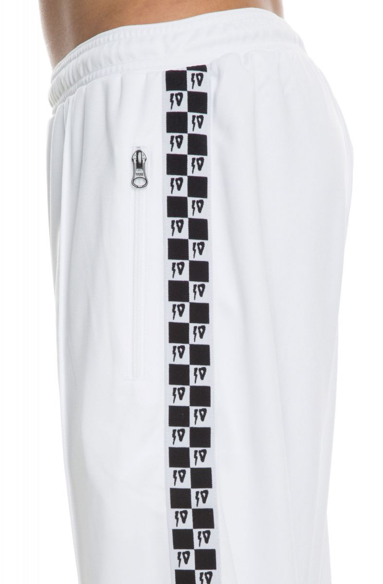 10 DEEP The Checkered Flag Track Pants in White 173TD1201-WHT - Karmaloop