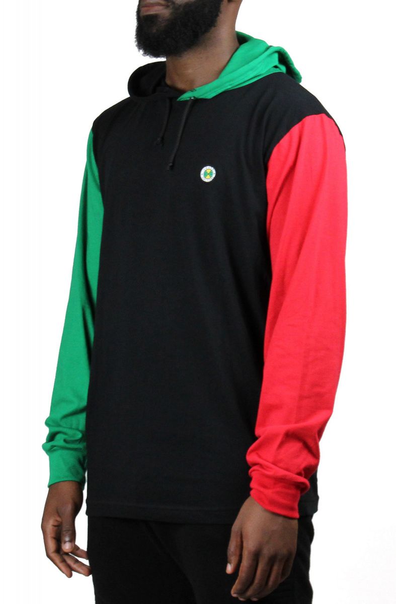 CROSS COLOURS The Color Block Pullover Hoodie in Mulit C13710CB-MULTI ...